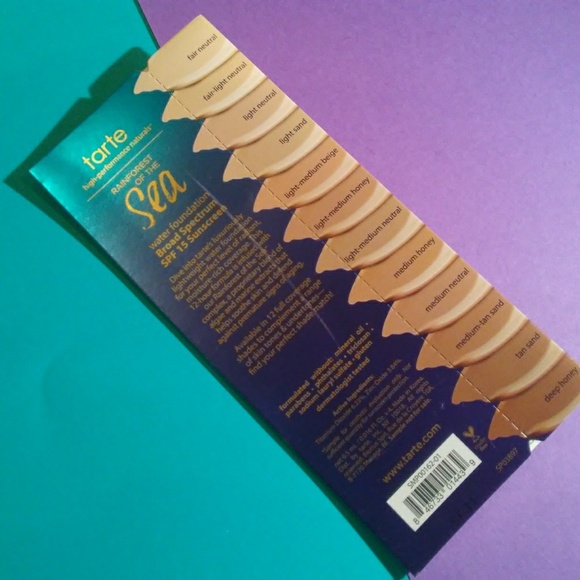 tarte | Makeup | Tarte Rainforest Of The Sea Foundation Sample Card ...